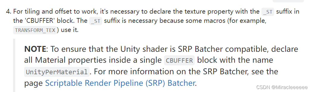 【Unity Shader】解决SRP Batcher不兼容问题_unitypermaterial cbuffer inconsistent size inside -CSDN博客