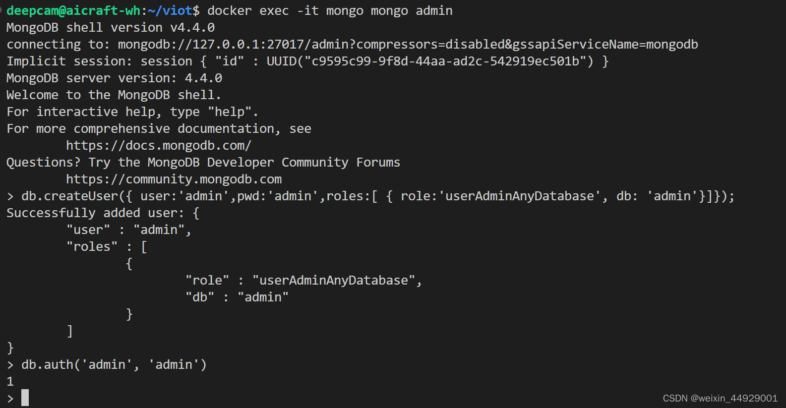 docker安装mongodb4.4.0-CSDN博客