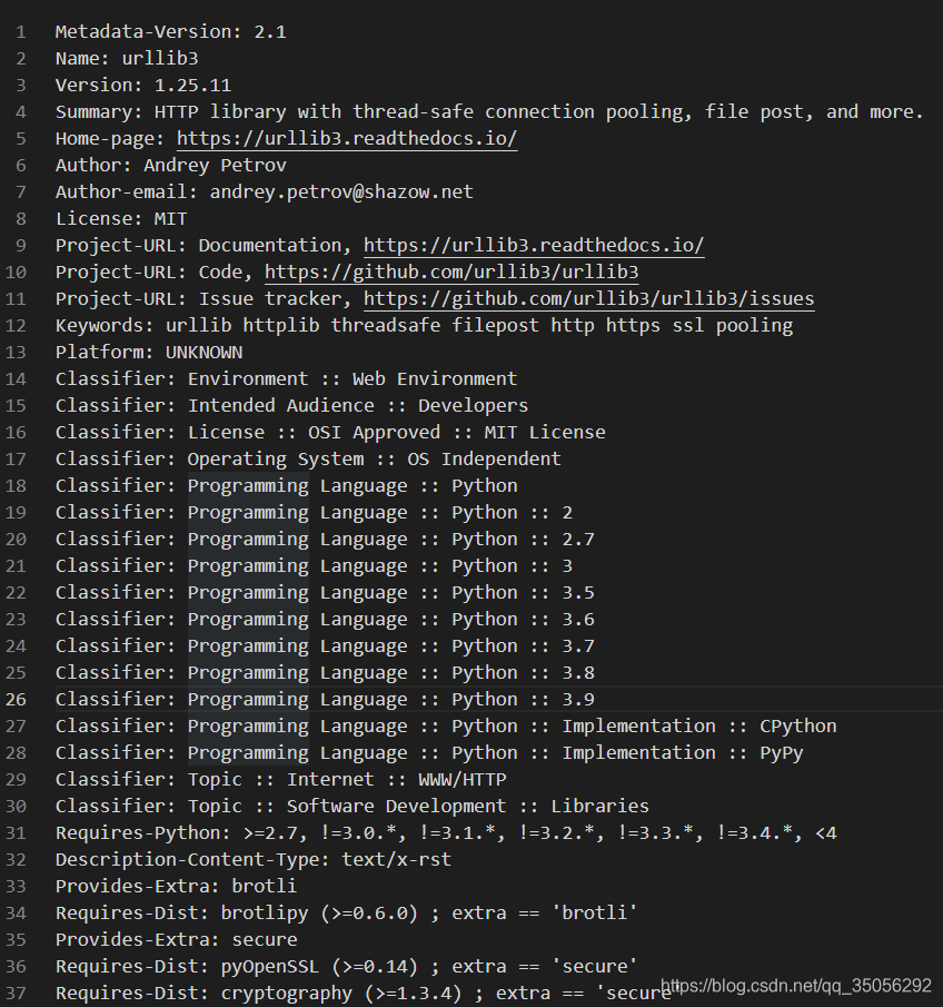 pip报错：文件urllib3-1.26.4.dist-info\\METADATA不存在_此脚本没有metadata-CSDN博客