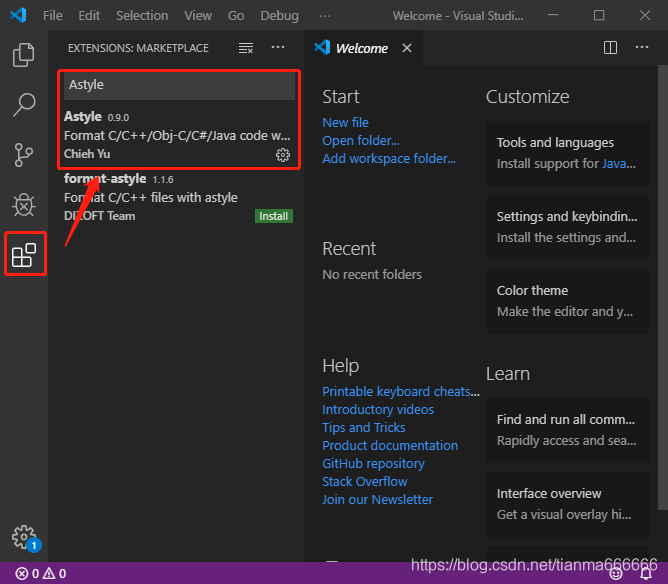 vscode添加 Artistic Style（AStyle）_vscode astyle-CSDN博客