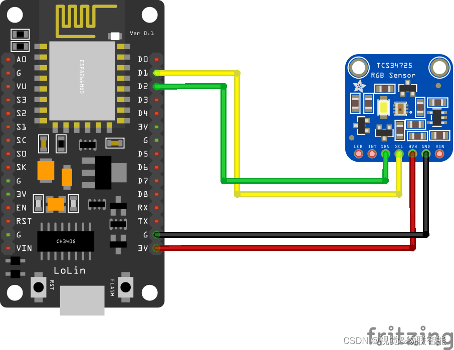 ESP8266-Arduino编程实例-TCS34725颜色传感器驱动_tcs34725颜色传感器arduino开发板-CSDN博客