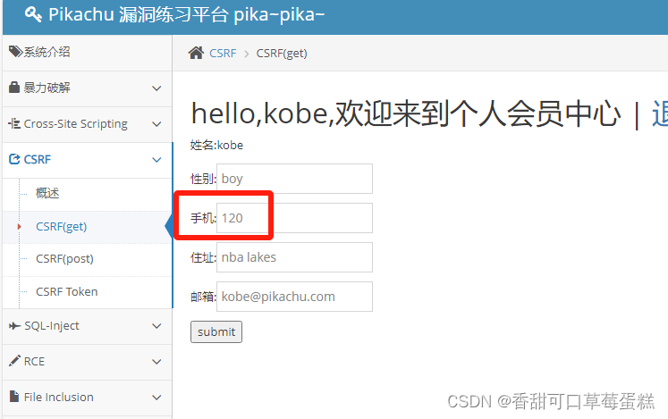 Pikachu 靶场 CSRF 通关解析_pikachu csrf通过-CSDN博客