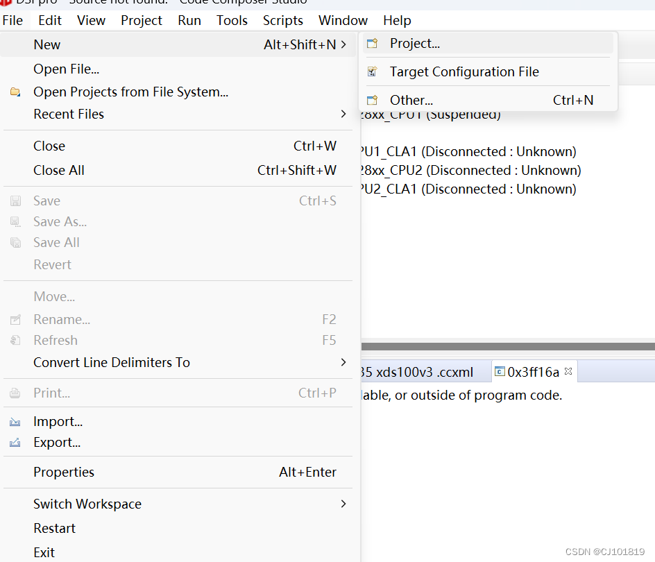 DSP 28733D （一）创建工程_ram lnk cpu1.cmd-CSDN博客