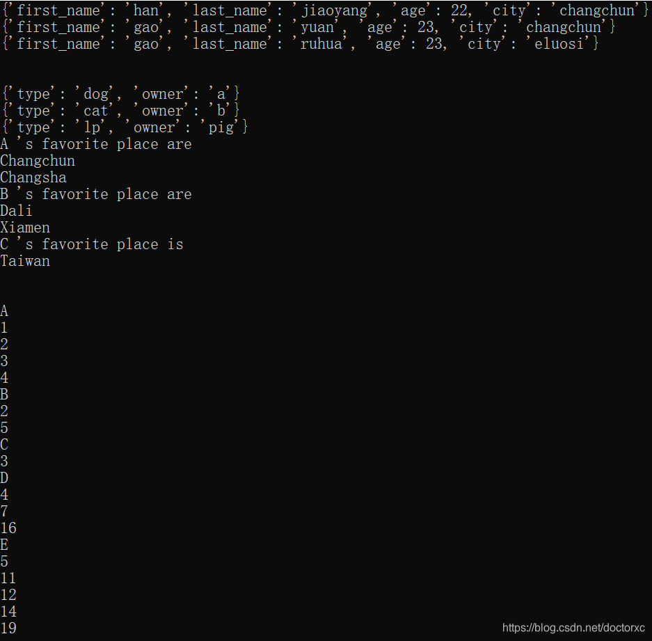 《python编程从入门到实践》第6章 字典（练习）_python6级字典,列表综合练习题-CSDN博客