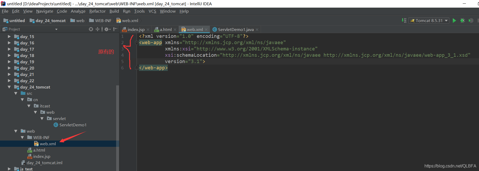 什么是Servlet、编写Servlet小demo（使用配置文件，淘汰了）、servlet执行原理、编写Servlet小demo（使用注解）、Tomcat调试_servlet demo-CSDN博客