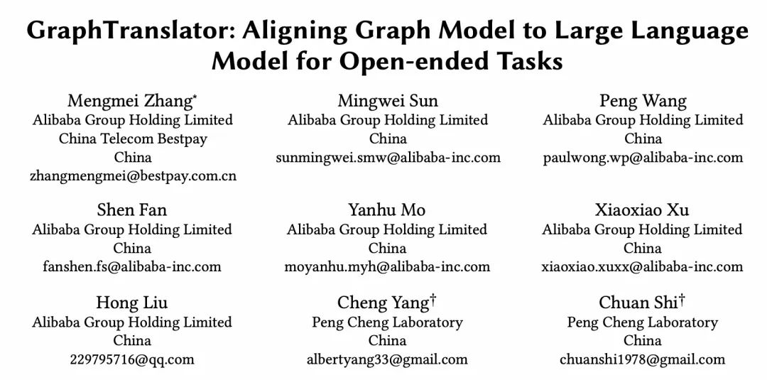 WWW 2024 | 阿里等提出GraphTranslator，将图模型对齐大语言模型-CSDN博客