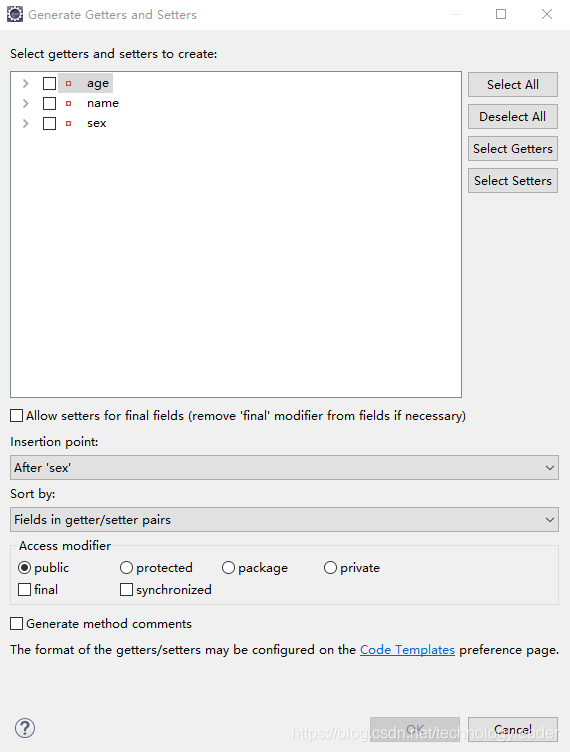 eclipse 自动生成get,set方法_eclipse get set-CSDN博客