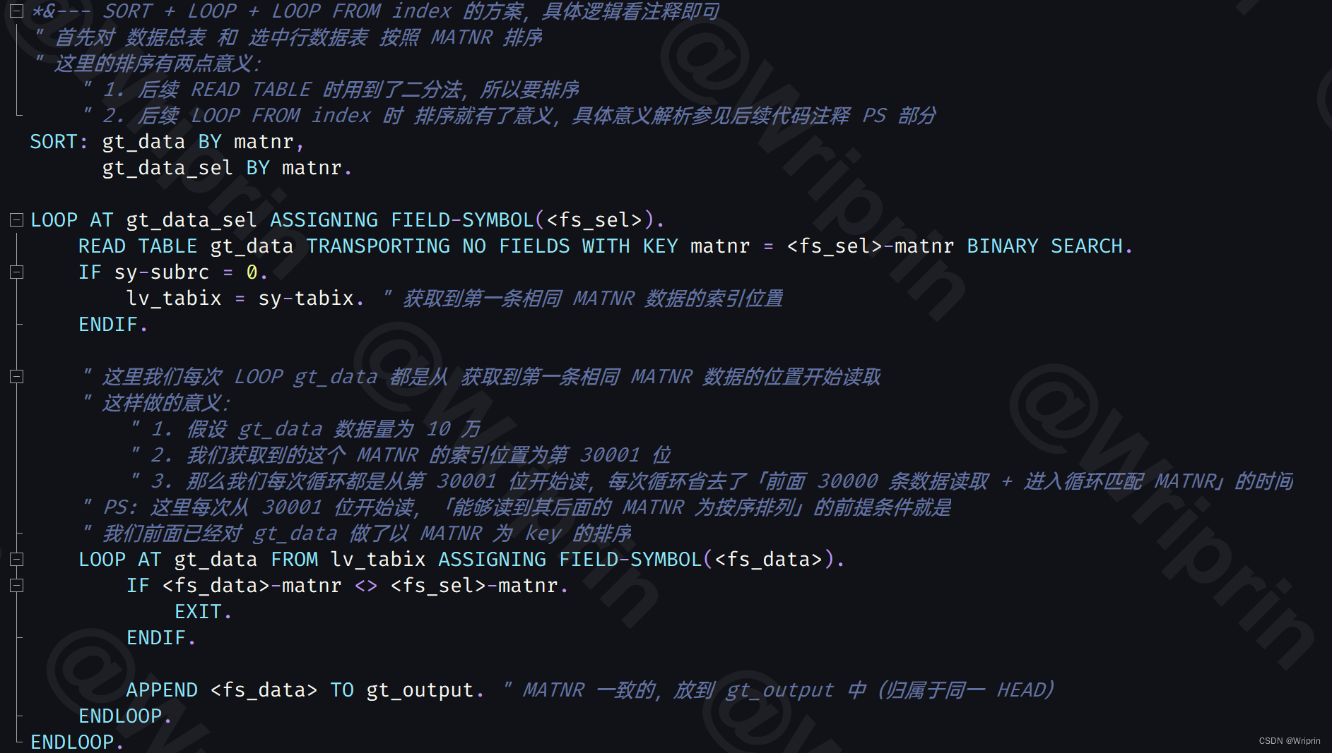 Sap Abap 嵌套 Loop 优化实例 And 解析abap Loop Index Csdn博客 1495