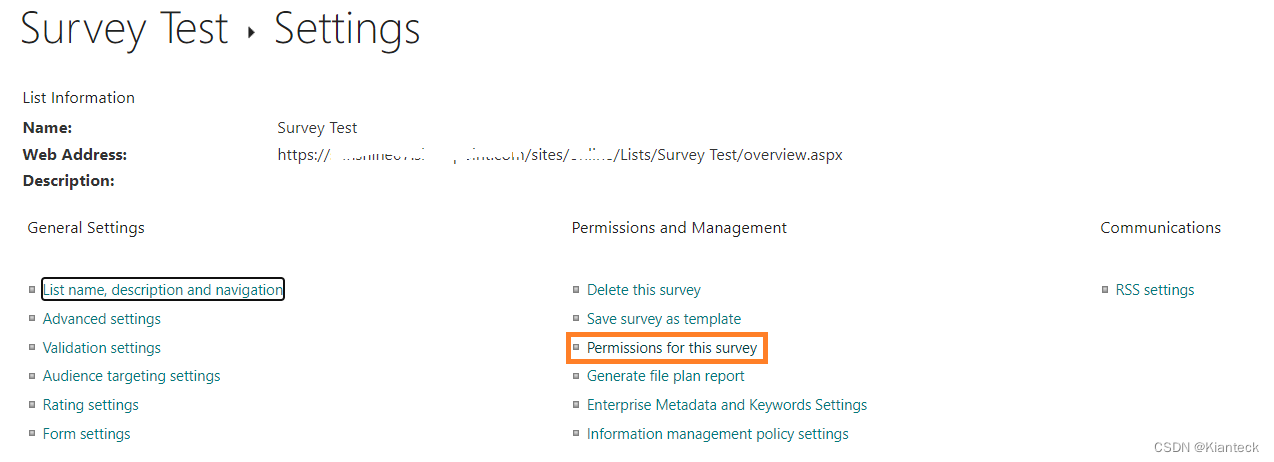 SharePoint - 如何设置Survey权限控制？_sharepoint survey-CSDN博客