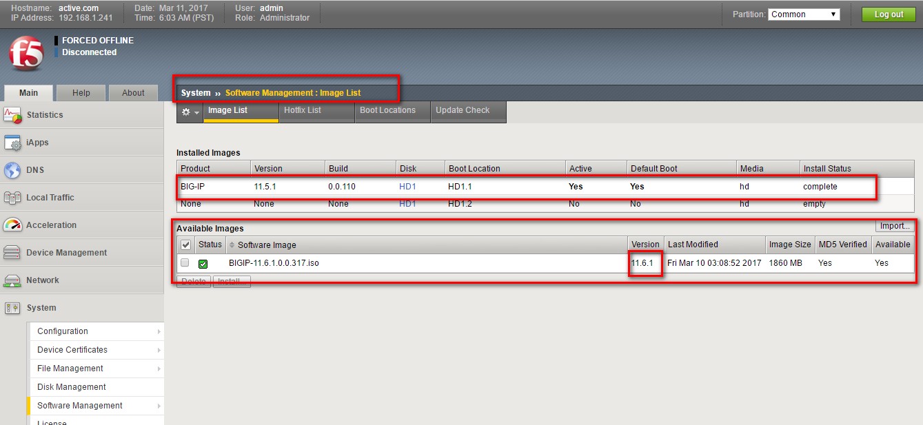 F5设备升级版本是经常遇到了，这里就不说升级的原因，只说升级的步骤。(两种安装方法以及出现问题的回退方法)_f5版本升级-CSDN博客