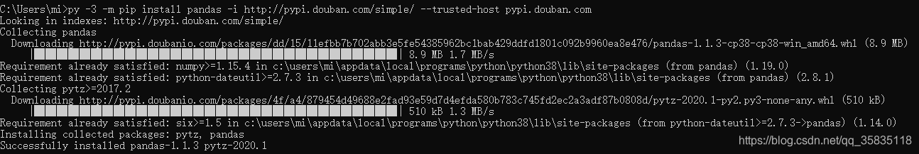 python安装pandas报错，version问题看这里！！！_error: could not find a version that ...