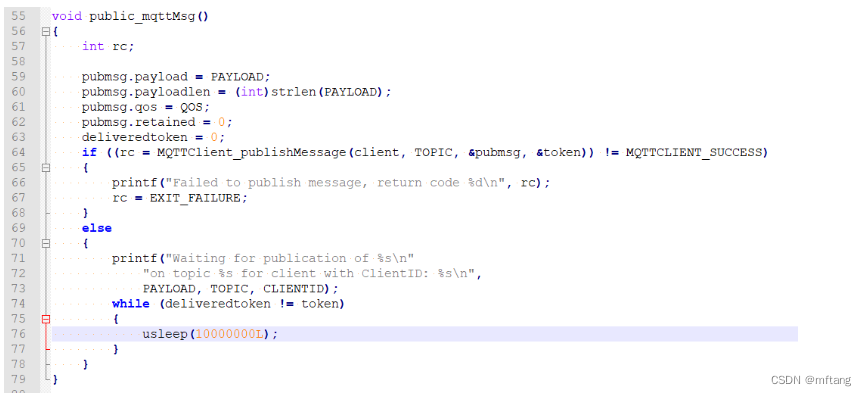 Linux环境下使用Eclipse Paho C 实现(MQTT Client)异步方式发布Message_linux安装paho.mqtt ...