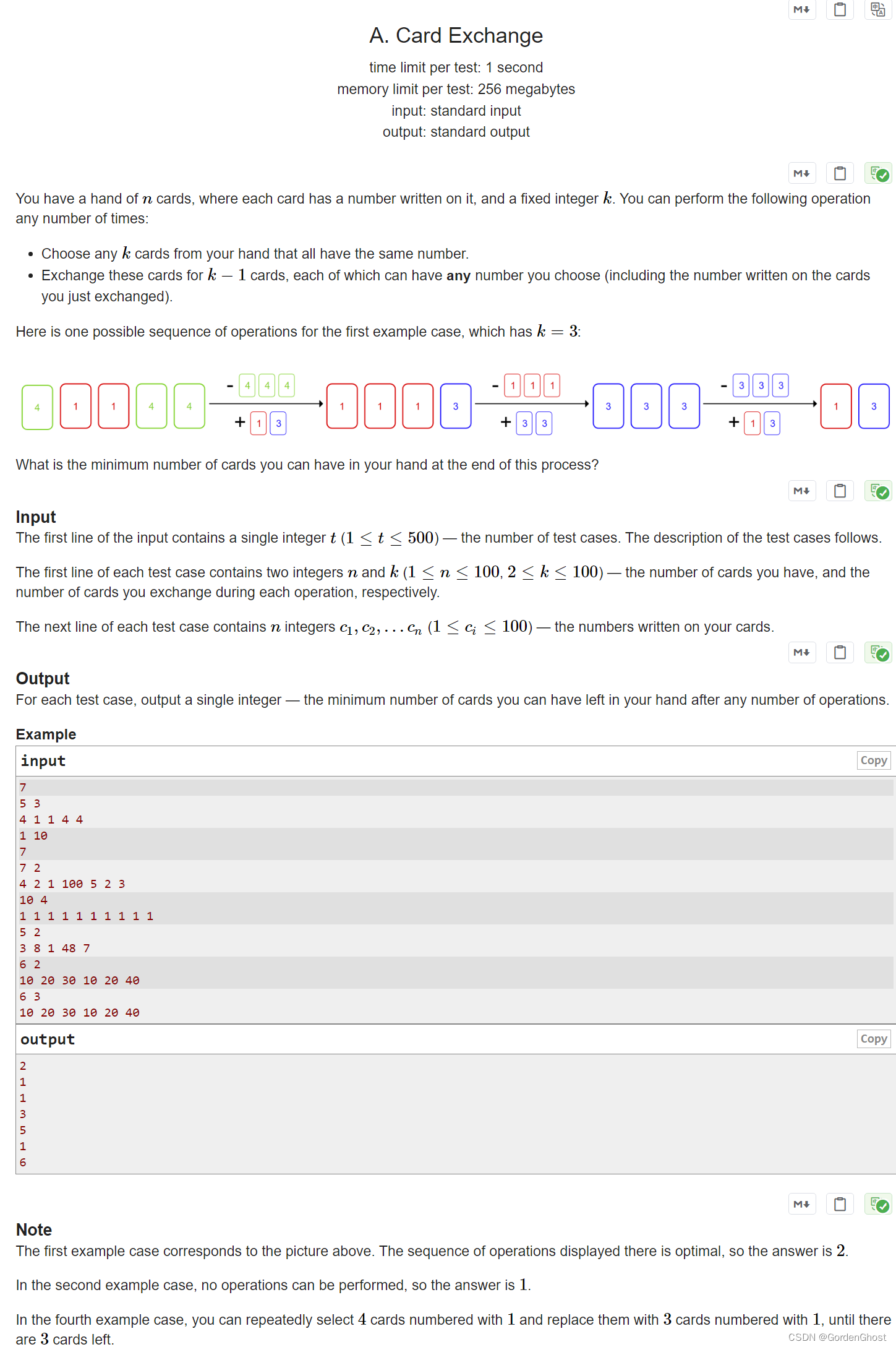 Card Exchange（Round 941）-CSDN博客