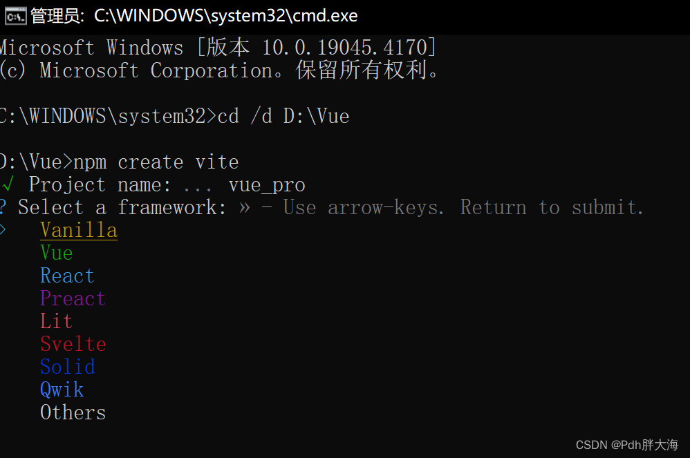 使用Vite创建Vue3项目,以及报错4048怎么解决_vue使用vite创建项目报错-CSDN博客