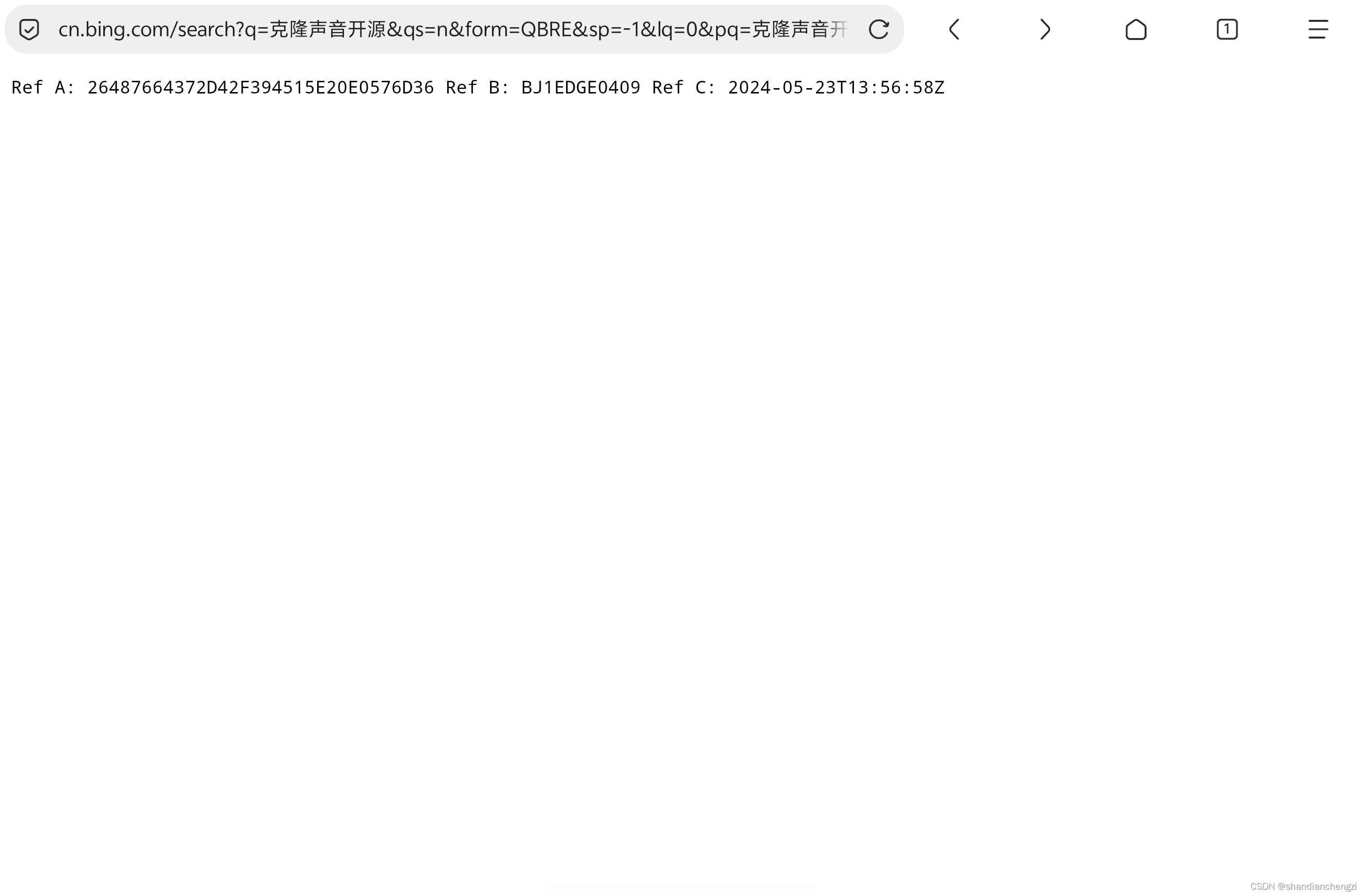 【BUG】Edge｜联想电脑 Bing 搜索报错“Ref A: 乱码、 Ref B:乱码、Ref C: 日期” 的解决办法_bing ref a-CSDN博客