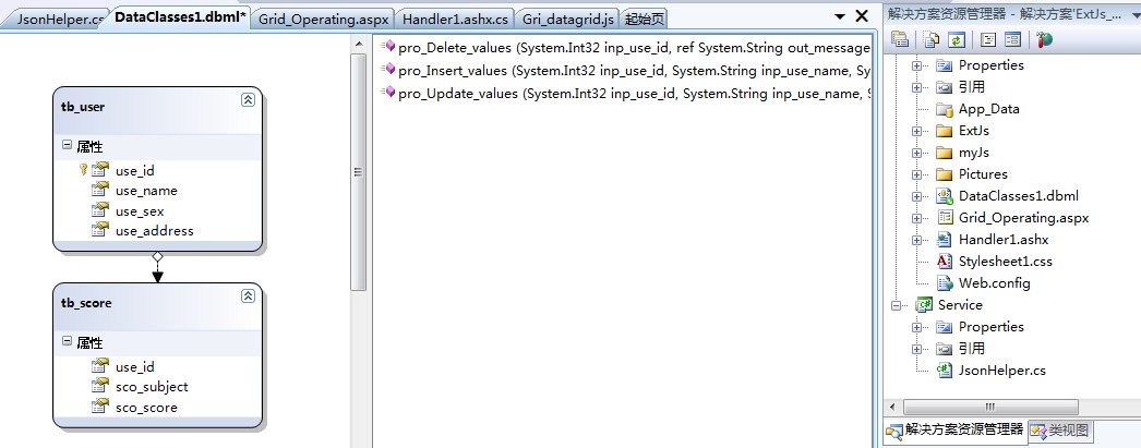 ExtJs、ASP.net运用Linq to SQL与SQL储存过程交互_extlinq+sql-CSDN博客