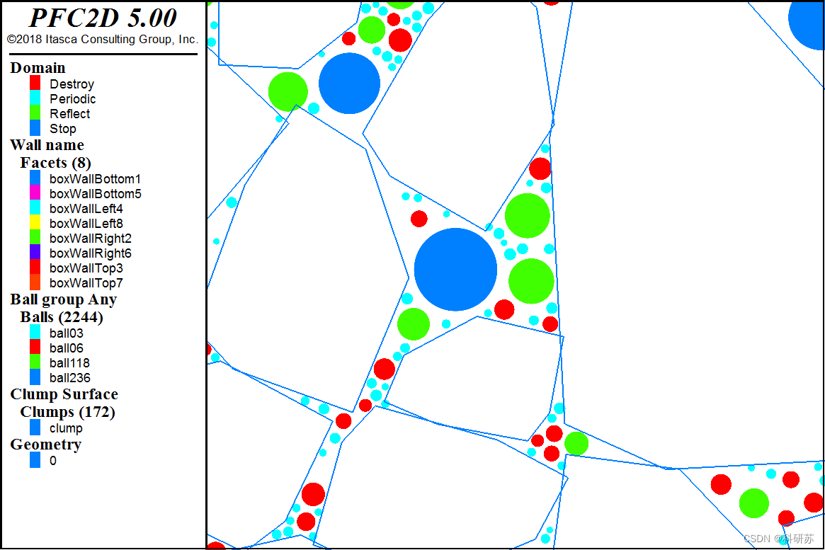 PFC 5.00.35中，如何去掉二维球形颗粒的黑色边框？很简单_二维5.00-CSDN博客