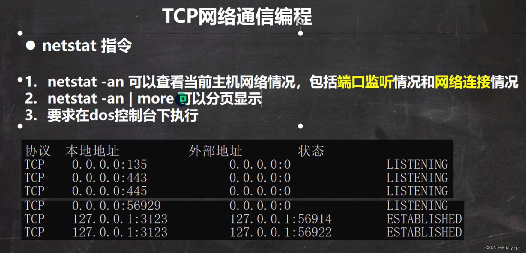 TCP网络通信编程之netstat_netstat tcp client-CSDN博客