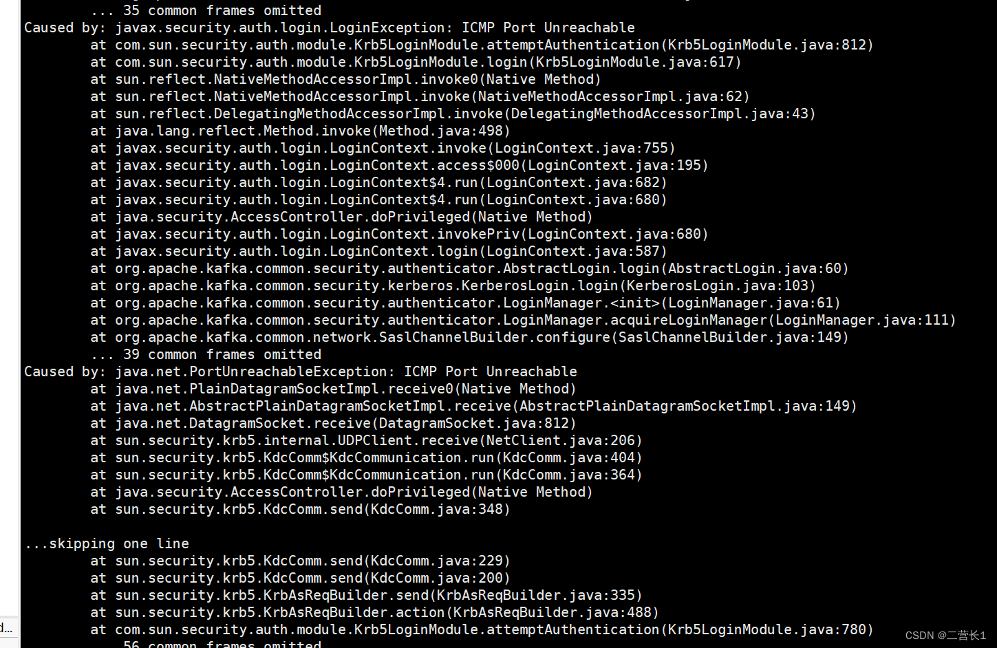 Springboot对接kafka启动报错icmp Port Unreachable Curity Auth Login