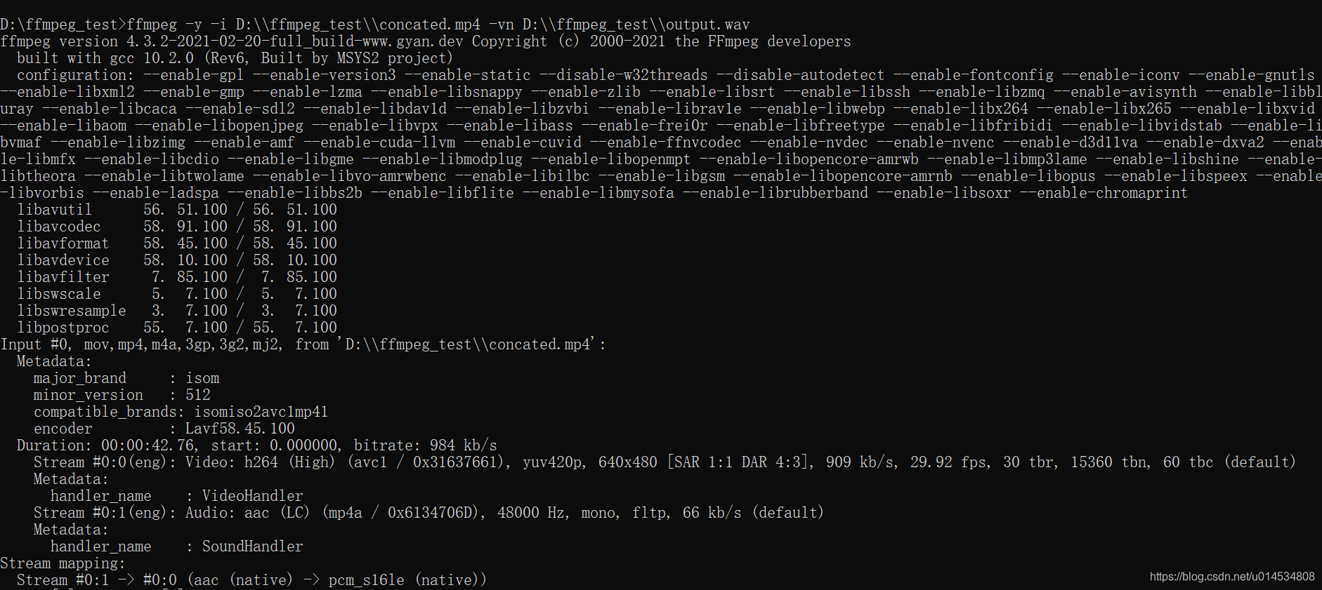 详细讲解ffmpeg命令的使用（视频合并&avi转MP4&补空白音频【收藏下来一定用的到】）_在转换avi的时候可以添加音频轨道-CSDN博客