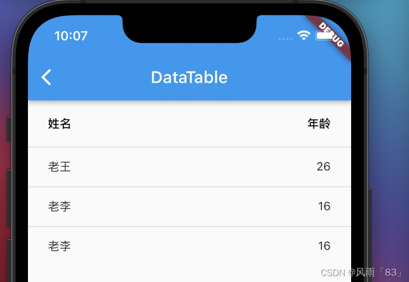10、 Flutter Widgets 之 DataTable表格数据_sortcolumnindex-CSDN博客