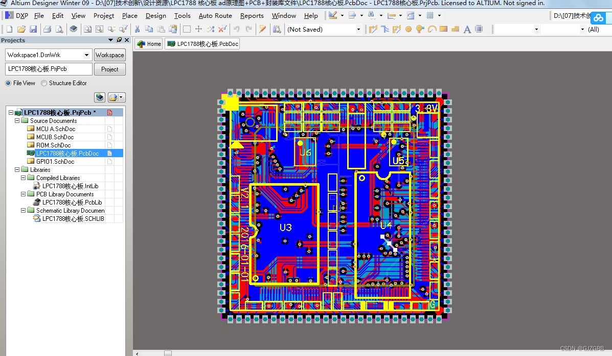 基于 LPC1788 单片机ARM最小系统核心板硬件（原理图+PCB+封装库）_lpc1788是单片机吗-CSDN博客