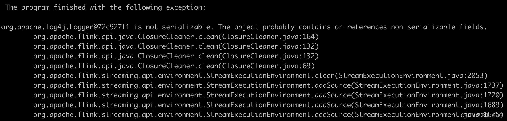 Flink 异常 - 2.The object probably contains or references non serializable fields 无法序列化问题-CSDN博客