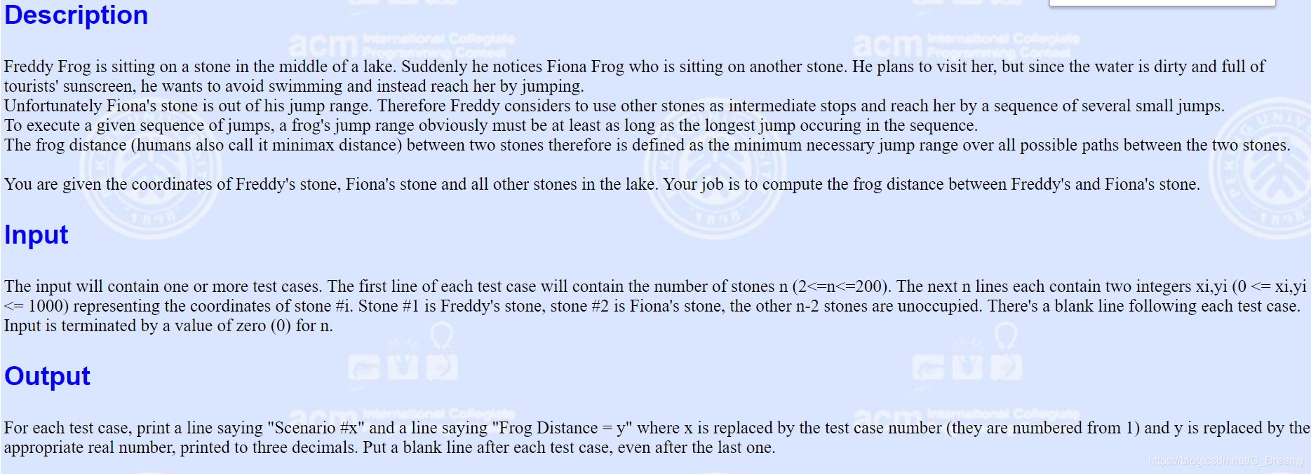 POJ 2253 Frogger(dij)_poj2253 dij-CSDN博客