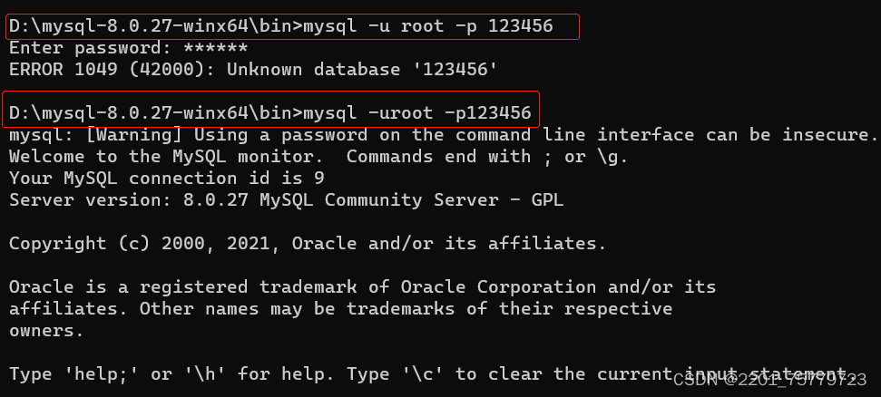 解决问题：Can‘t connect to MySQL server on ‘localhost:3306‘ (10061)和ERROR 1049 (42000): Unknown ...