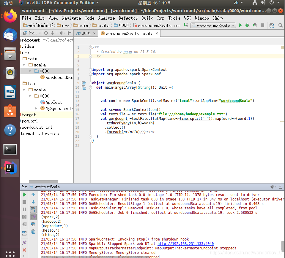 9，基于Scala的wordcount Spark程序_基于scala 的wordcount-CSDN博客