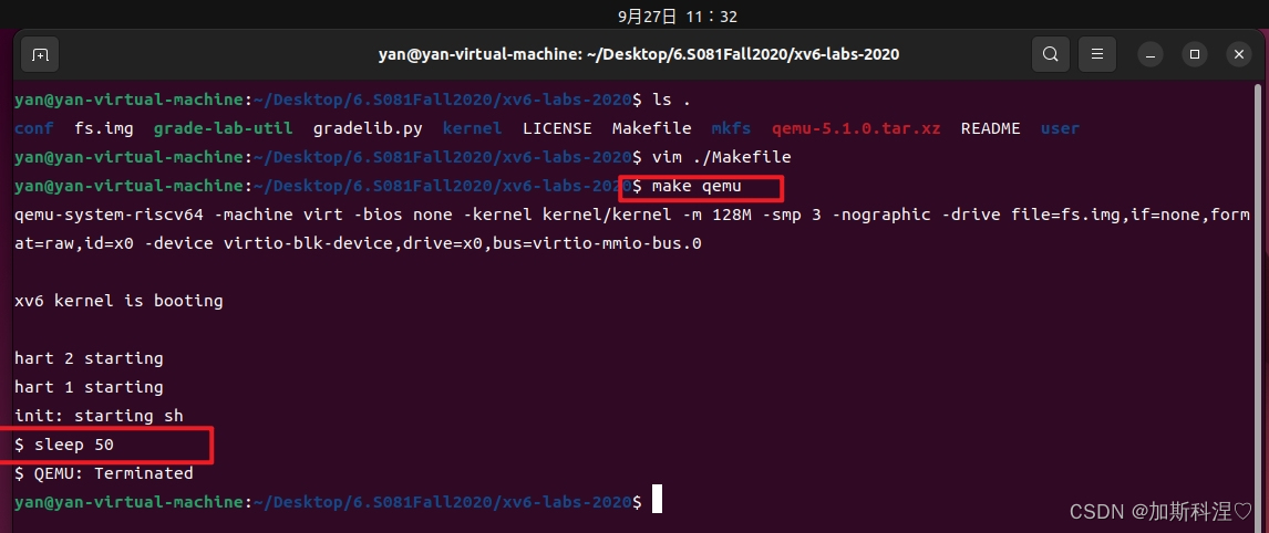 MIT 6.S081 ubantu20.04/22.04环境搭建记录_ubuntu 20.04 编译 mit-CSDN博客