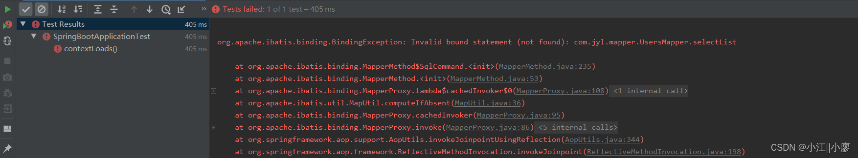 mybatisplus org.apache.ibatis.binding.BindingException: Invalid bound statement (not found ...