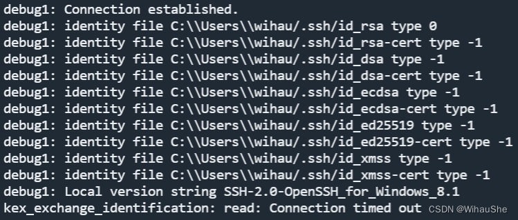 ssh 连接出现：kex_exchange_identification: read: Connection timed out_kex exchange identification ...