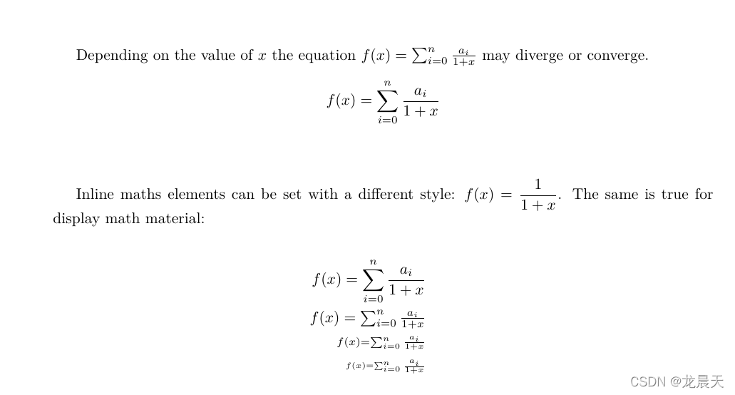 LaTeX 数学之数学模式下的显示风格_latex textstyle-CSDN博客