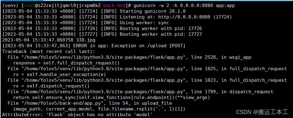 求助：AttributeError: ‘Flask‘ object has no attribute ‘model‘_attributeerror: 'flask' object has no ...