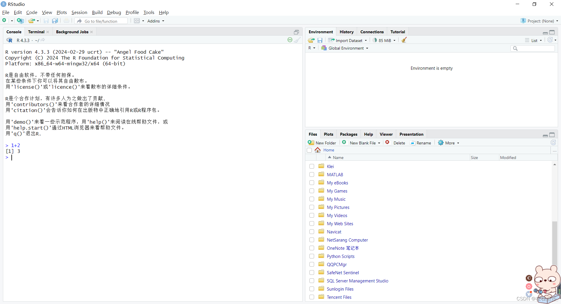 R语言学习——R及Rstudio下载安装、界面初试_用r下载rstudio 代码-CSDN博客