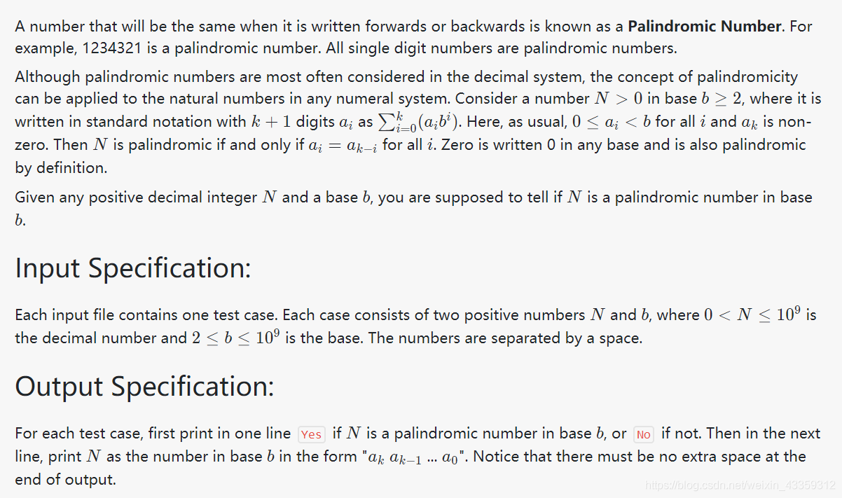 1019 General Palindromic Number （20 分)_Yo3ngLau-华为开发者空间