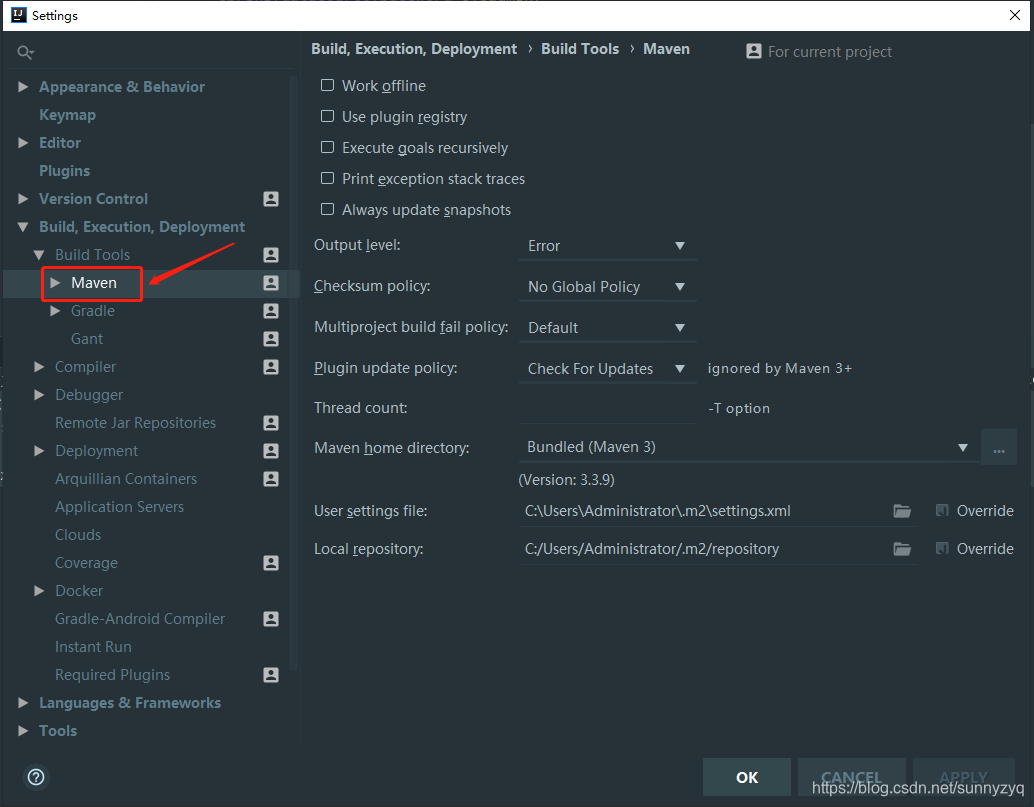 IDEA 踩坑之：maven 打包提示 [ERROR] The specified user settings file does not exist....._[error] the ...