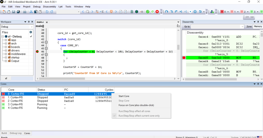 在IAR Embedded Workbench for Arm中进行多核调试_iar进行多核调试-CSDN博客