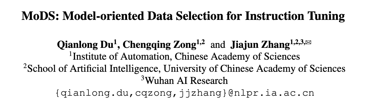 【大模型LLM第十一篇】微调自动化数据选择方式之MoDS_mods数据筛选-CSDN博客