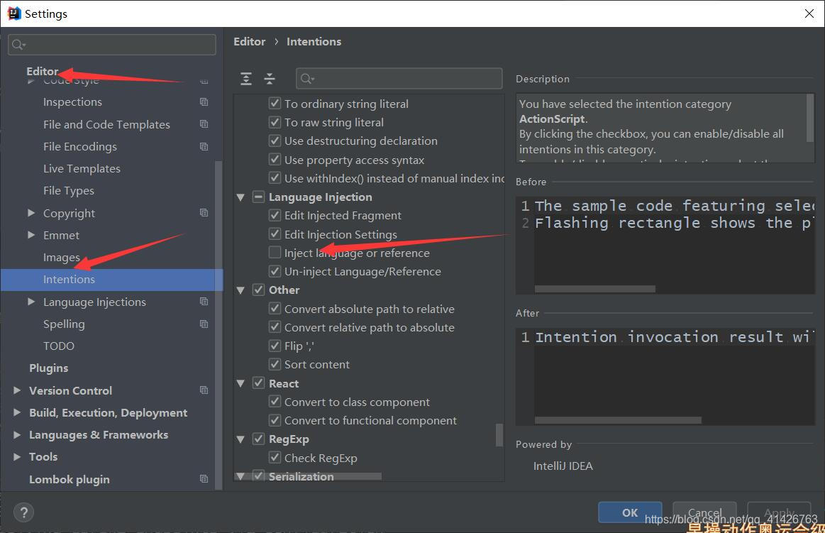 在idea中(SQL语句不提示自动补齐)写SQL语句按alt+enter不提示inject language解决办法_idea language injection-CSDN博客