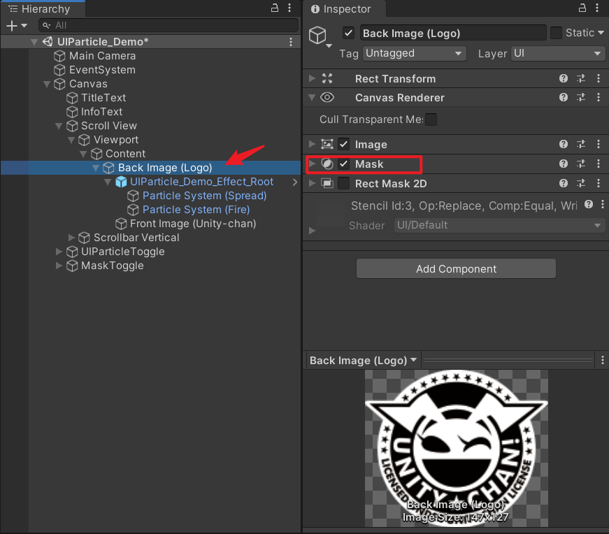 【游戏开发实战】Unity粒子在UI界面中的裁切、蒙版、层级问题的解决（ScrollView裁切、Mask蒙版、UI粒子层级关系）_unity 粒子效果裁切-CSDN博客