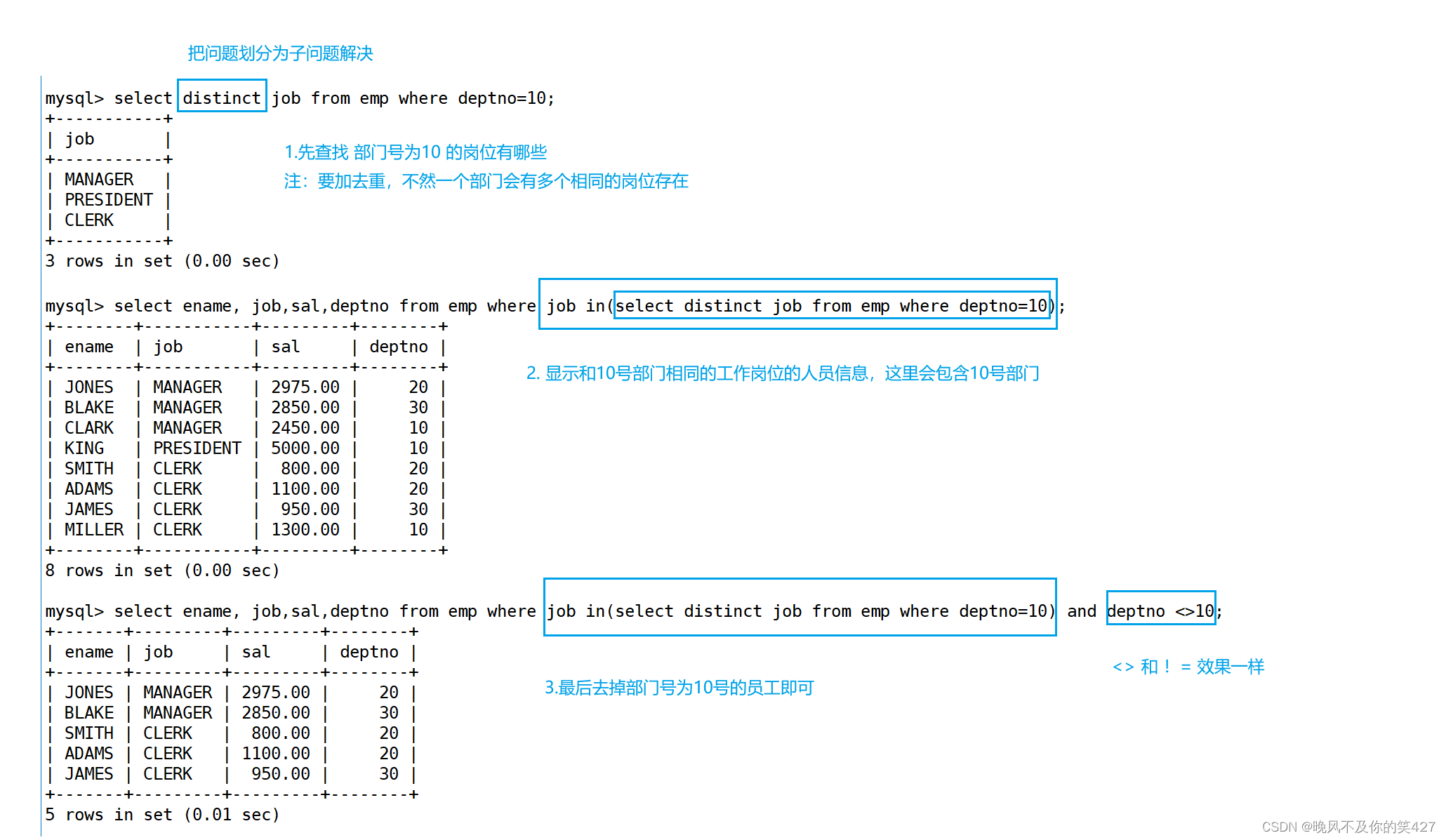 Mysql — 复合查询和内外连接的使用 Csdn博客 