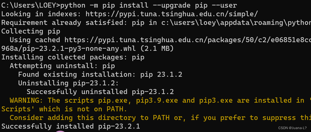 pip更新报错的解决办法_a new release of pip is available: 23.2.1 -> 23.3.-CSDN博客