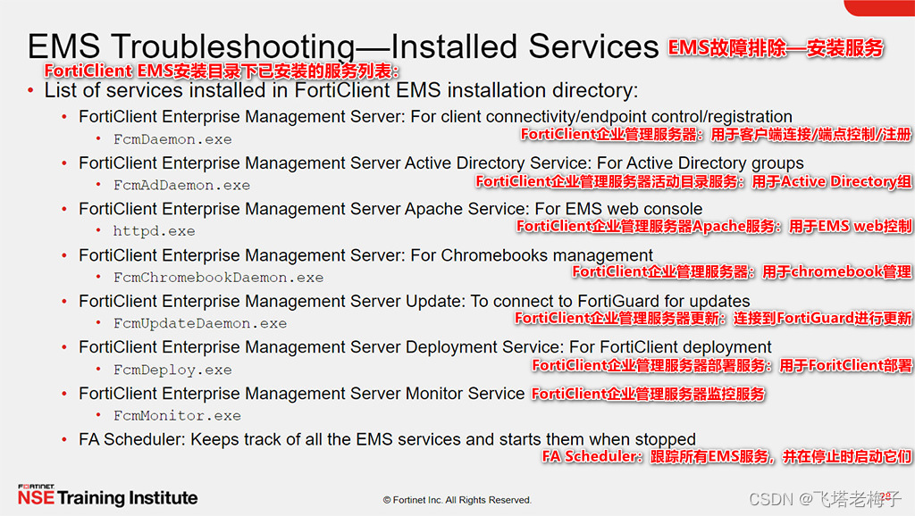 教程篇(7.0) 07. 诊断和故障排除 FortiClient EMS Fortinet 网络安全专家 NSE 5_forticlient ...