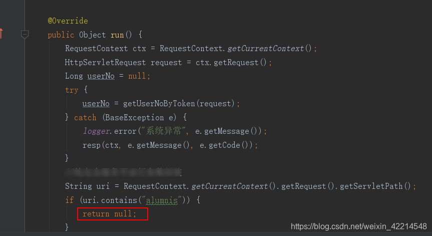 解决spring cloud zuul的run方法return null之后还继续执行微服务请求_zuulfilter run 返回空 执行吗-CSDN博客