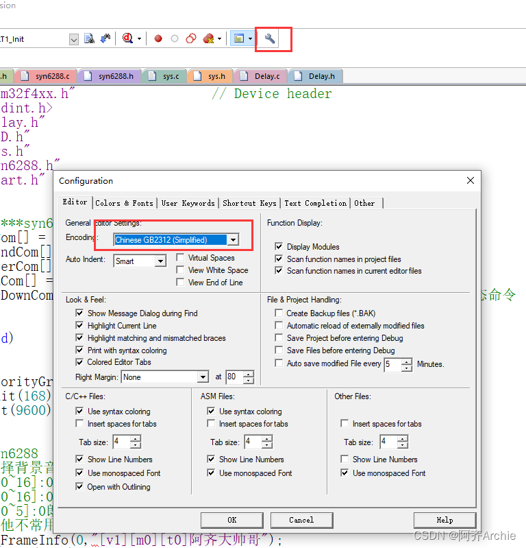 已解决1：STM32+SYN6288语音模块中文播报汉字乱码；2：警告: passing ‘char [5O]’to parame ter of type ‘uos o’(aka ...