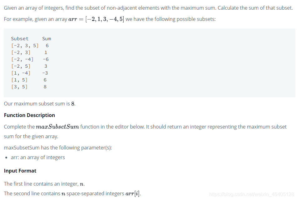 Dynamic Programming: Max Array Sum_d. max sum array-CSDN博客
