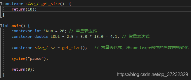 C++11中的constexpr_c++11 constexptr-CSDN博客