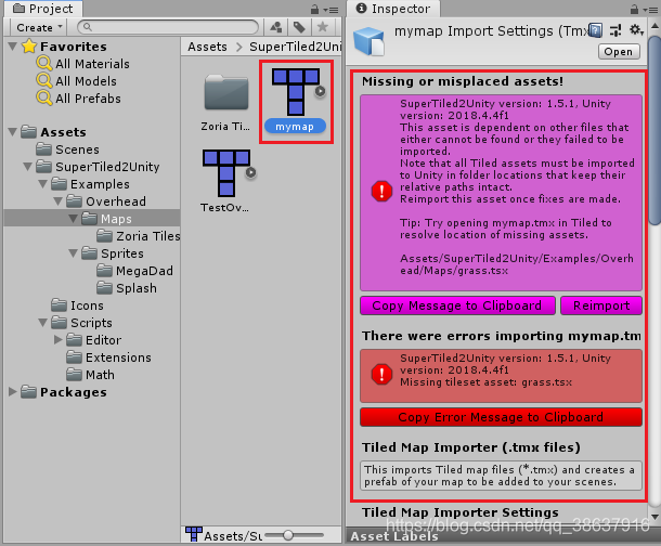 使用SuperTiled2Unity 将 Tiled Map Editor 导入 Unity 报错问题-CSDN博客